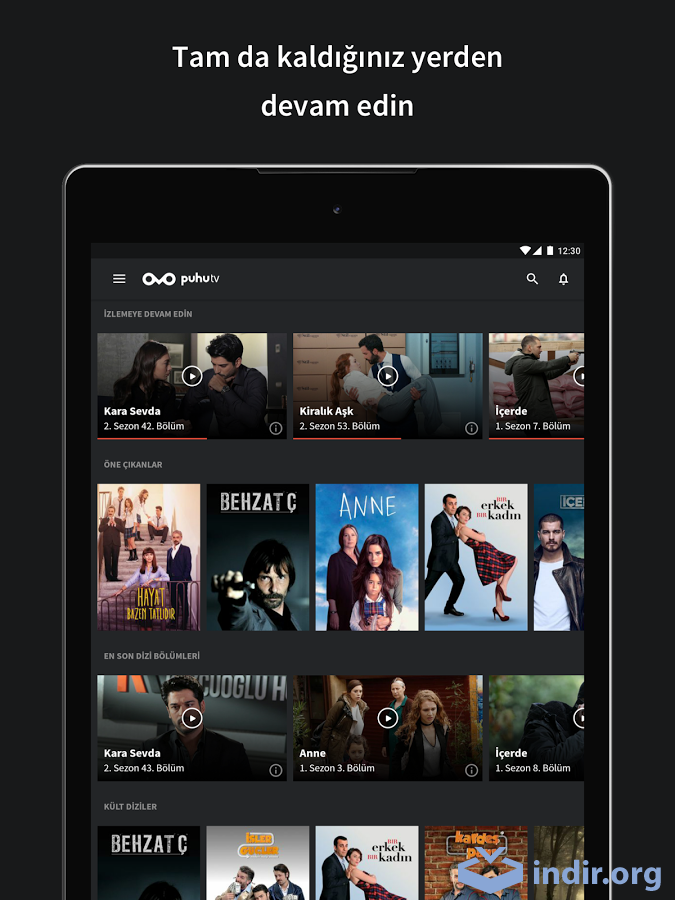 puhu tv indir (Android) - Android için Yerli Dizi Film İzleme Uygulaması