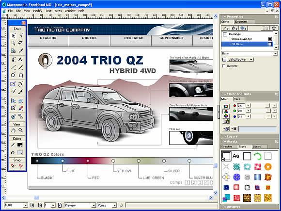 FreeHand MX indir - Vektörel Grafik Oluşturma Programı
