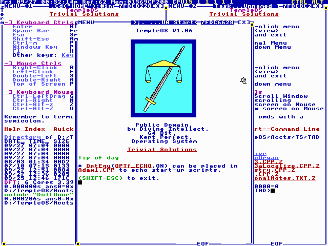 Temple OS indir - Geliştiriciler İçin İşletim Sistemi