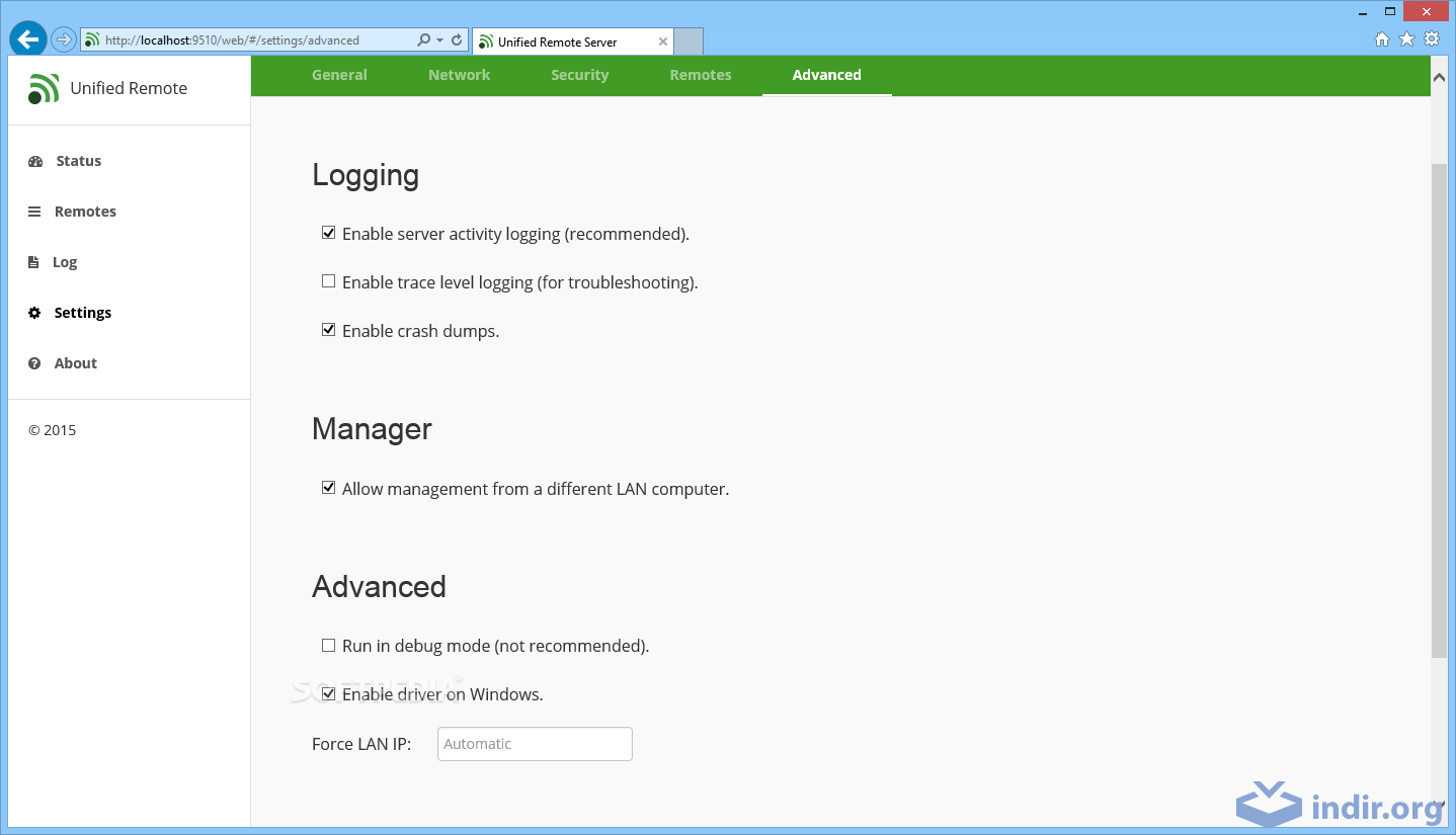 Unified Remote indir - Uzaktan Yönetim Uygulaması