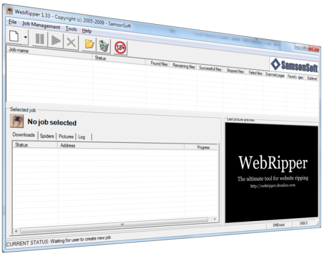 Webripper indir - İnternet Sayfa İçeriklerini İndirme Programı